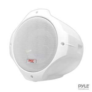 Pyle Waterproof Marine Wakeboard Tower Speakers - 8in Dual Subwoofer Speaker Set and 1” Tweeter with 300 Watt Power - 2-way Boat Audio Stereo System with Mounting Bracket - 1 Pair - Pyle PLMRW85