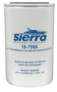 sierra international 18-7866 10 micron, high capacity fuel water separator filter for yamaha mar-fuelf-il-tr, medium