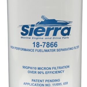 Sierra International 18-7866 10 Micron, High Capacity Fuel Water Separator Filter for Yamaha MAR-FUELF-IL-TR, Medium