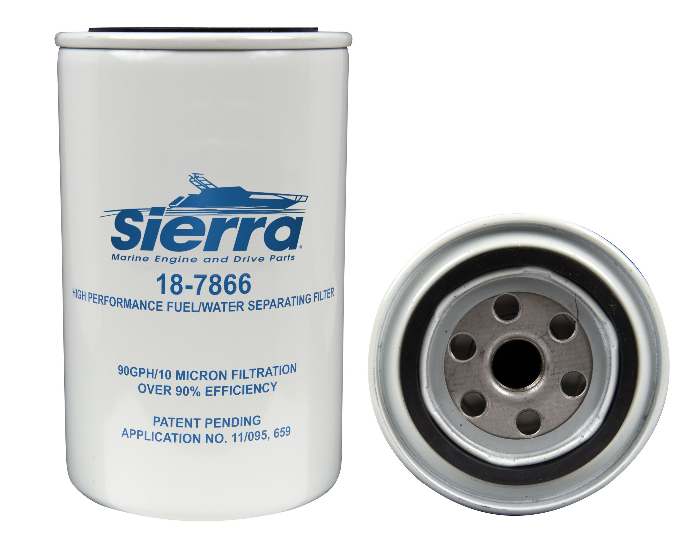 Sierra International 18-7866 10 Micron, High Capacity Fuel Water Separator Filter for Yamaha MAR-FUELF-IL-TR, Medium