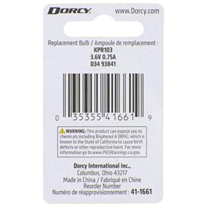 Dorcy 3D-3.6-Volt, 0.75A Flange Base Krypton Replacement Bulb, 2-Pack (41-1661) , Silver