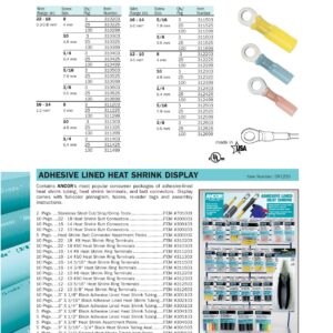 Ancor 312525 Marine Grade Electrical Nylon Insulated Adhesive Lined Heat Shrink Ring Terminals (12 to 10-Gauge, Size 5/16 Screw, 25-Pack)