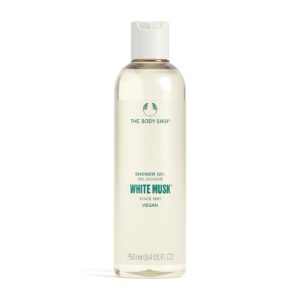 the body shop white musk shower gel – fresh, floral cleanse from head-to-toe – vegan – 250ml