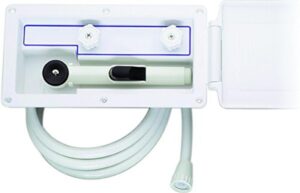 attwood 4131-4 aft-deck hot and cold freshwater exterior boat shower box kit