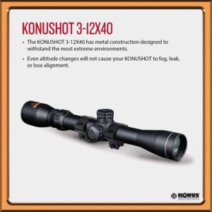 KONUS - KonuShot 7235 - 3X-12X40mm Zoom Riflescope