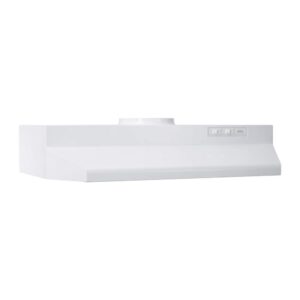 broan-nutone 423001 30-inch under-cabinet range hood with 2-speed exhaust fan and light, white