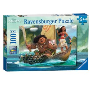 ravensburger disney moana one ocean one heart - 100 piece jigsaw puzzle for kids | unique piece design | promotes problem solving skills | family-friendly fun | sustainable and durable