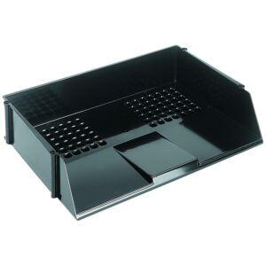 Q Connect Wide Entry Letter Tray - Black