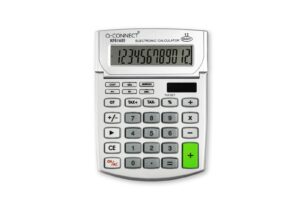 q connect 12-digit semi-desktop calculator