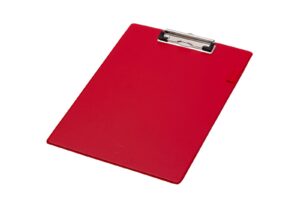 q connect foolscap/a4 pvc clipboard - red