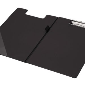 Q Connect Foolscap/A4 PVC Foldover Clipboard - Black