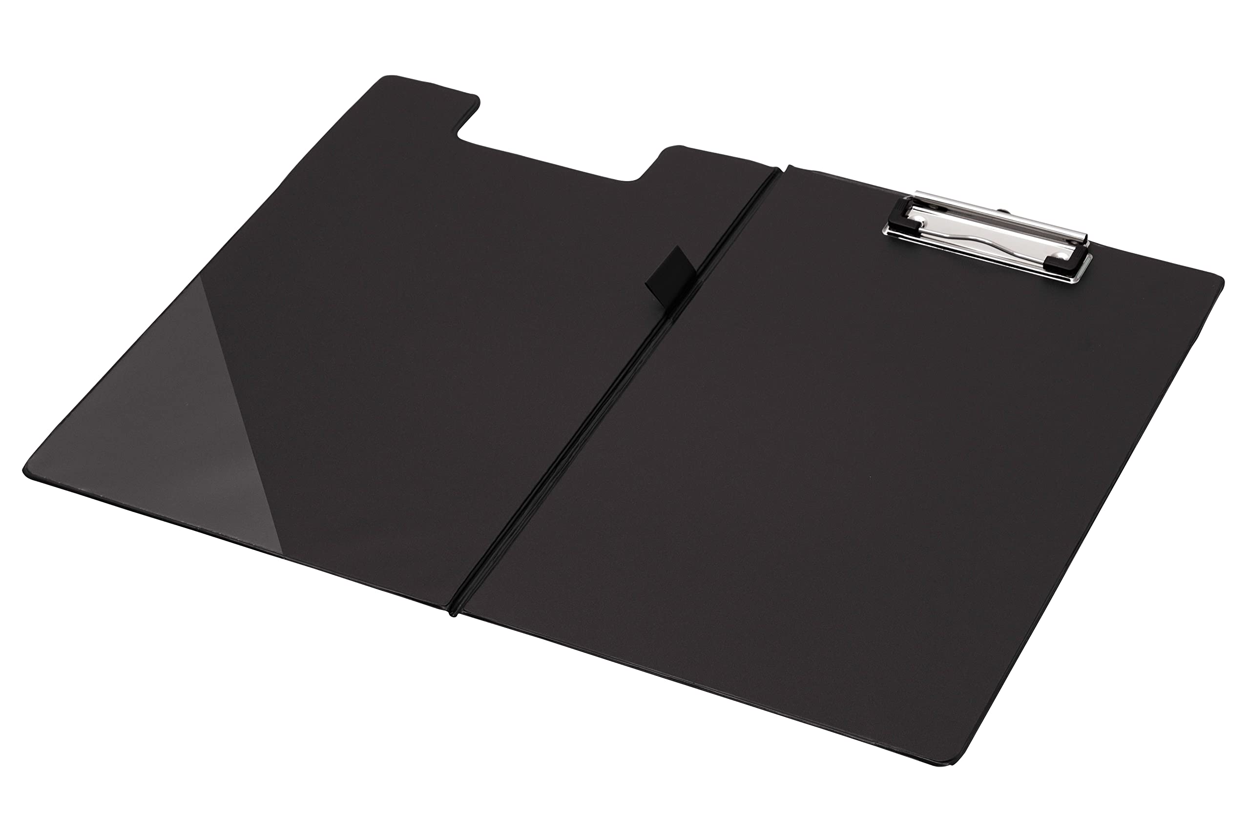 Q Connect Foolscap/A4 PVC Foldover Clipboard - Black