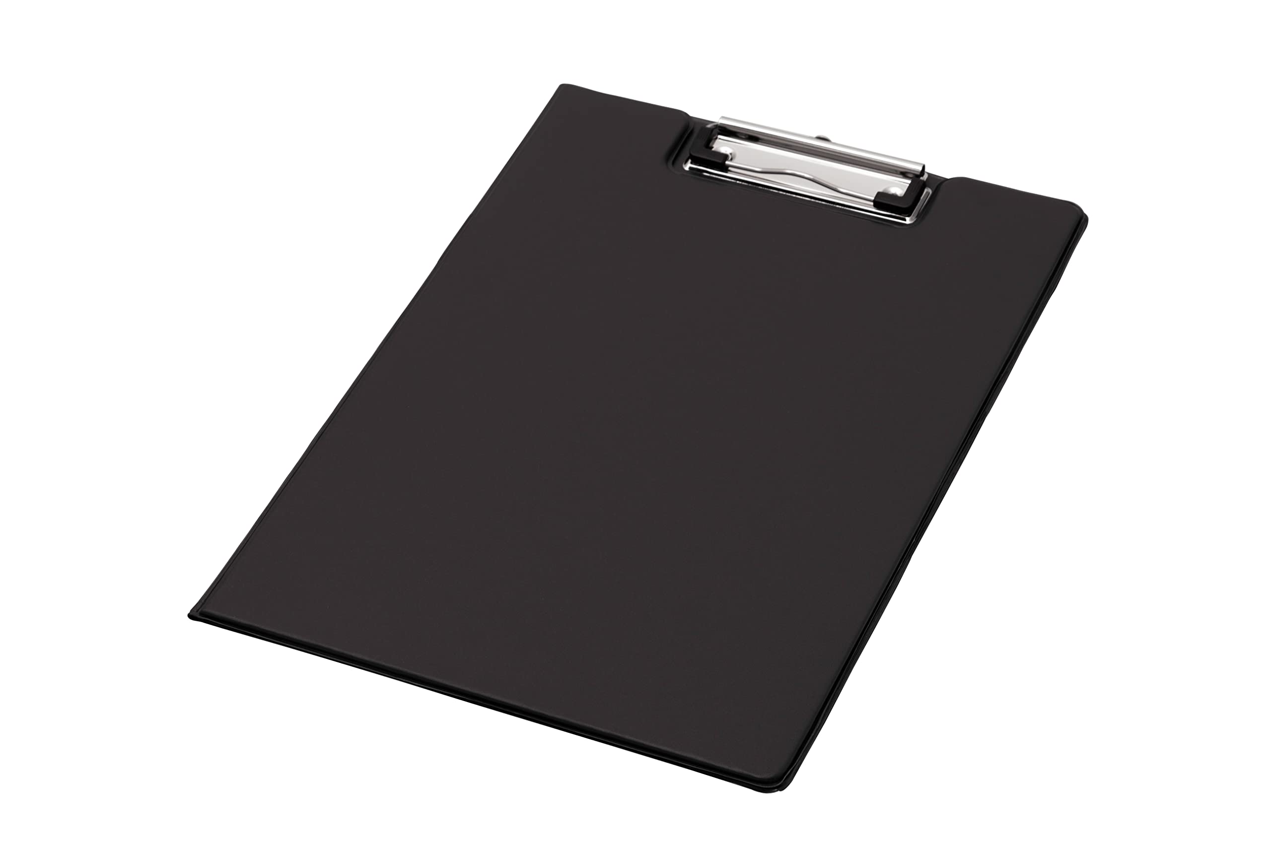 Q Connect Foolscap/A4 PVC Foldover Clipboard - Black