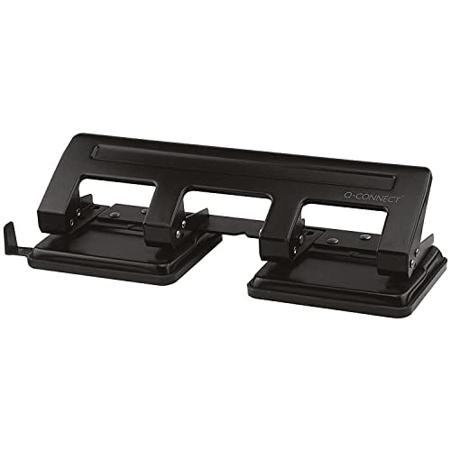 Q-Connect 4 Hole Punch Black 16 Sheet KF01238