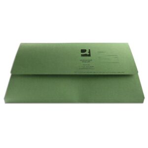 Q-Connect Document Wallet Foolscap Green (Pack of 50) KF23012