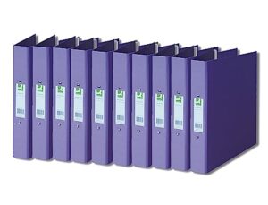 q-connect kf01474 2-ring binder a4 25mm polypropylene purple (pack of 10)