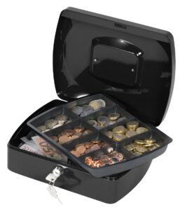 q-connect cash box 10 inch black