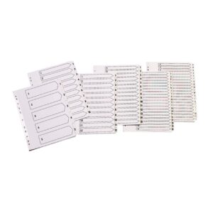 Q-Connect 1-5 Index Multi-Punched Reinforced Board Clear Tab A4 White KF01527