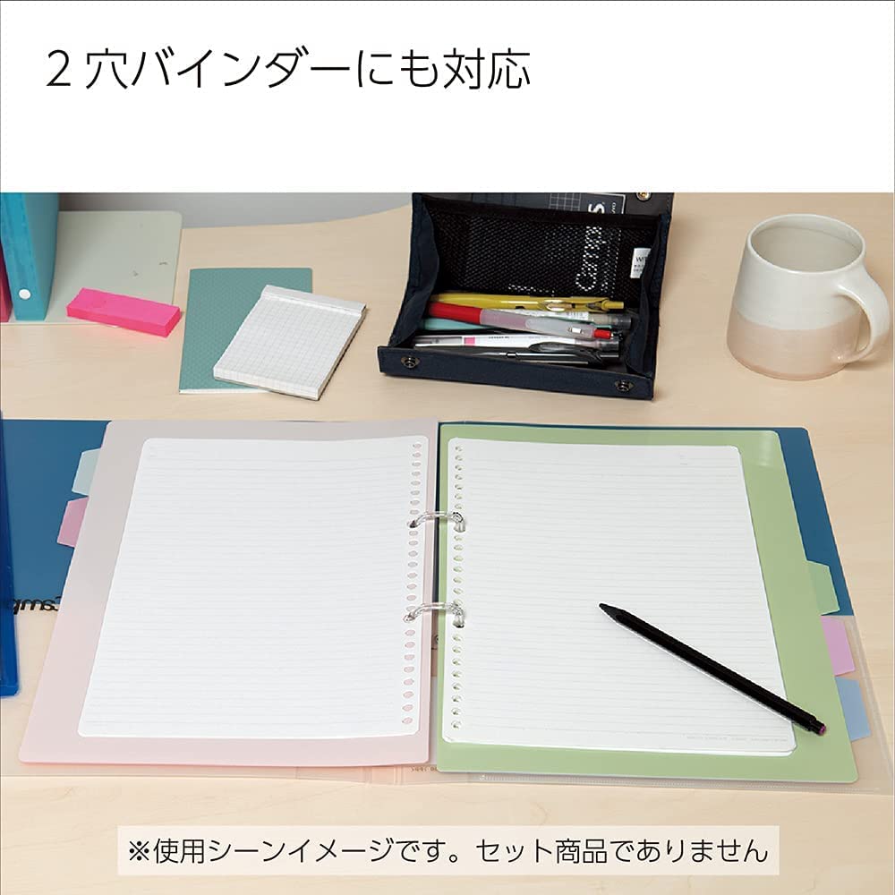 Kokuyo Campus Loose Leaf Paper for Binders, Sarasara Smooth Writing, A4, B 6mm Ruled, 30 Holes, 41 Lines, 100 Sheets, pH Neutral, Bleed Resistant, 75gsm, Japan Import (NO-816BE)