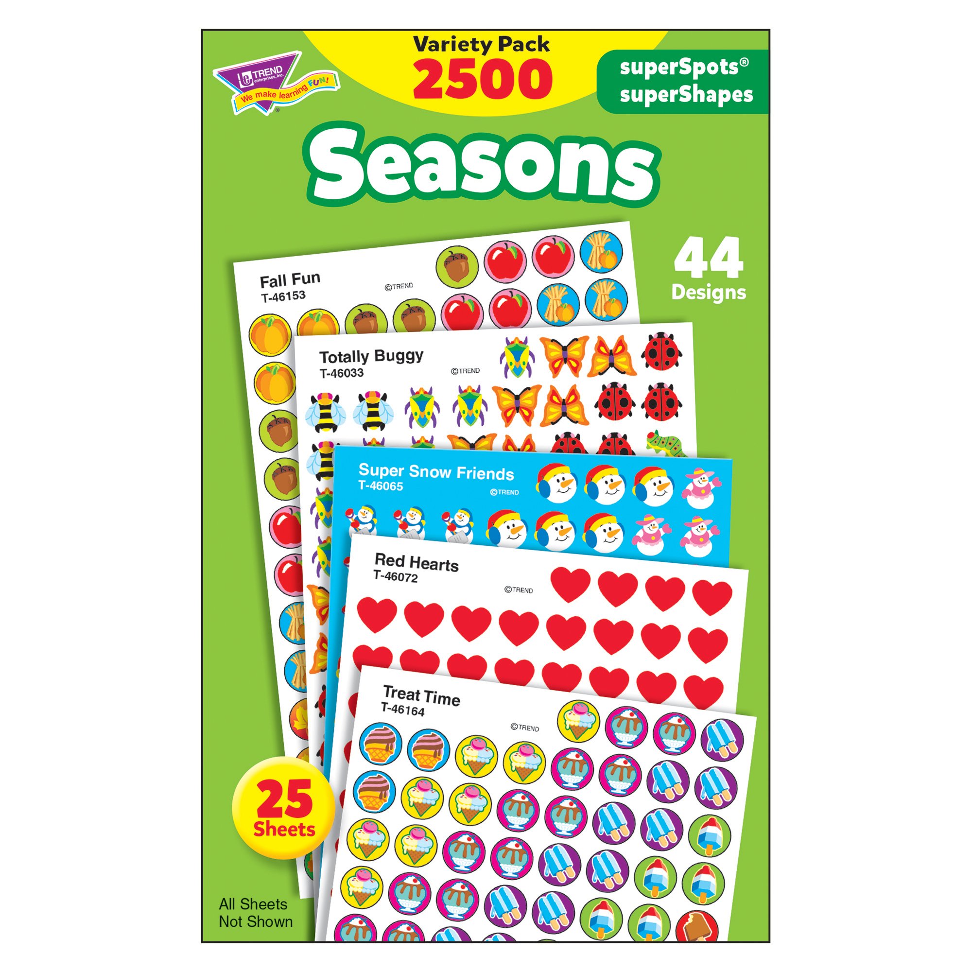 TREND enterprises, Inc. Seasons superSpots/superShapes VarPk, 2500 ct