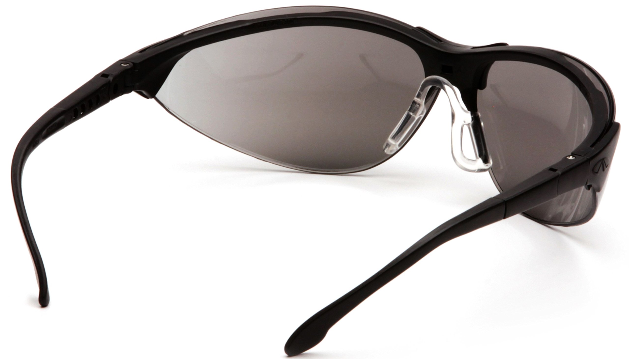 Pyramex Rendezvous Safety Eyewear Silver Mirror Lens Black Frame