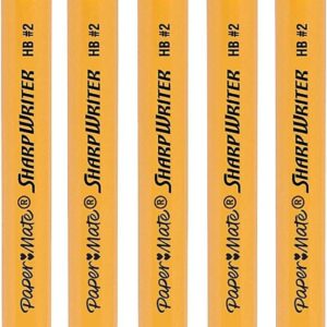 Papermate 30376BPP Sharpwriter Mechanical HB Pencil, 0.7 mm, Yellow, 5/Pack