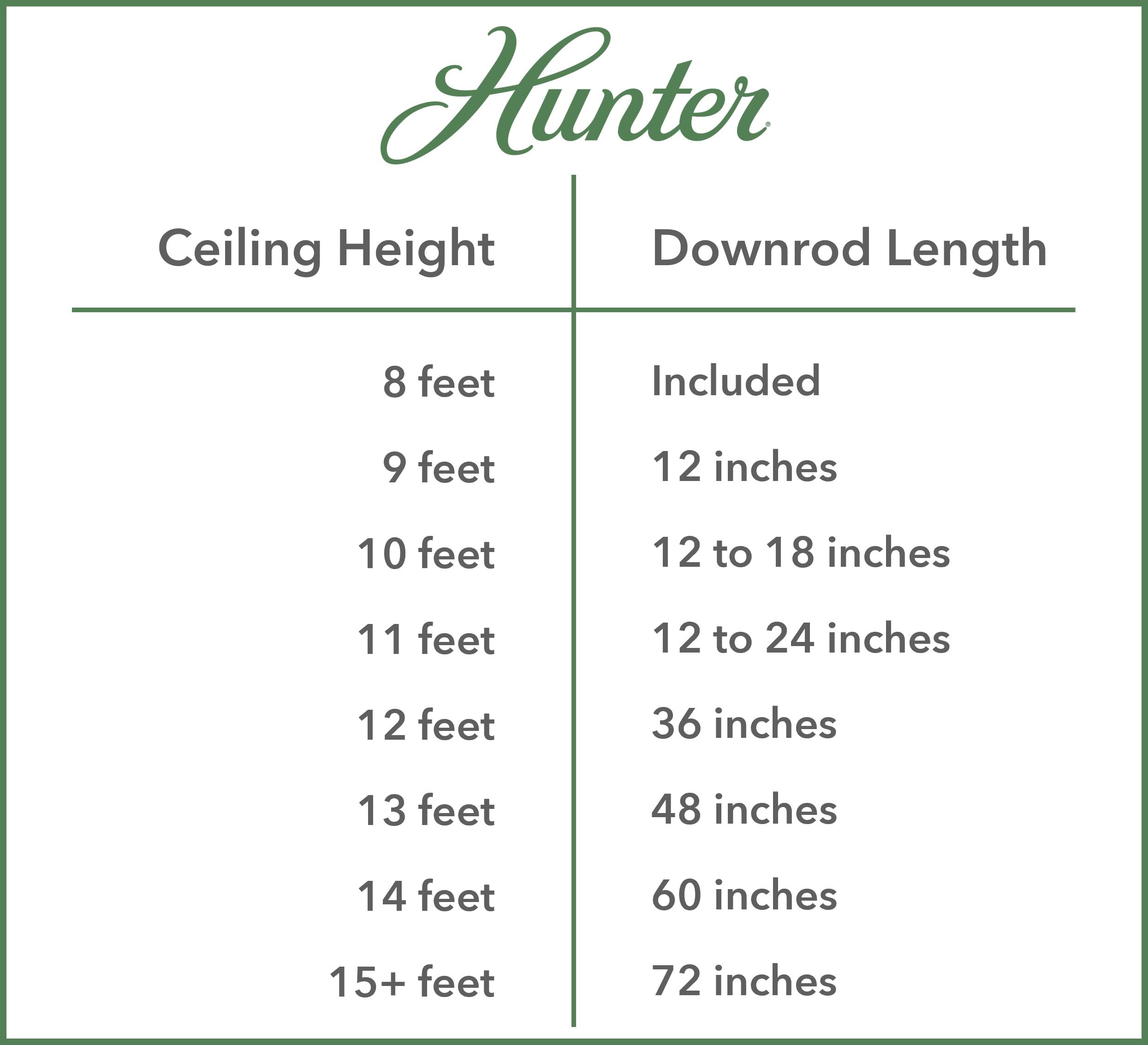 Hunter 26025 72-Inch Downrod, Brushed Nickel