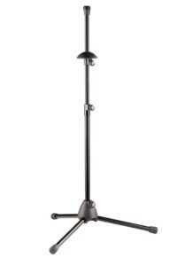 k&m - konig & meyer 14985.000.55 trombone stand - industry standard fits trombones and marching baritone horns - sturdy folding leg base - professional grade for all musicians - german made - black