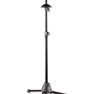 K&M - Konig & Meyer 14985.000.55 Trombone Stand - Industry Standard Fits Trombones and Marching Baritone Horns - Sturdy Folding Leg Base - Professional Grade for all Musicians - German Made - Black