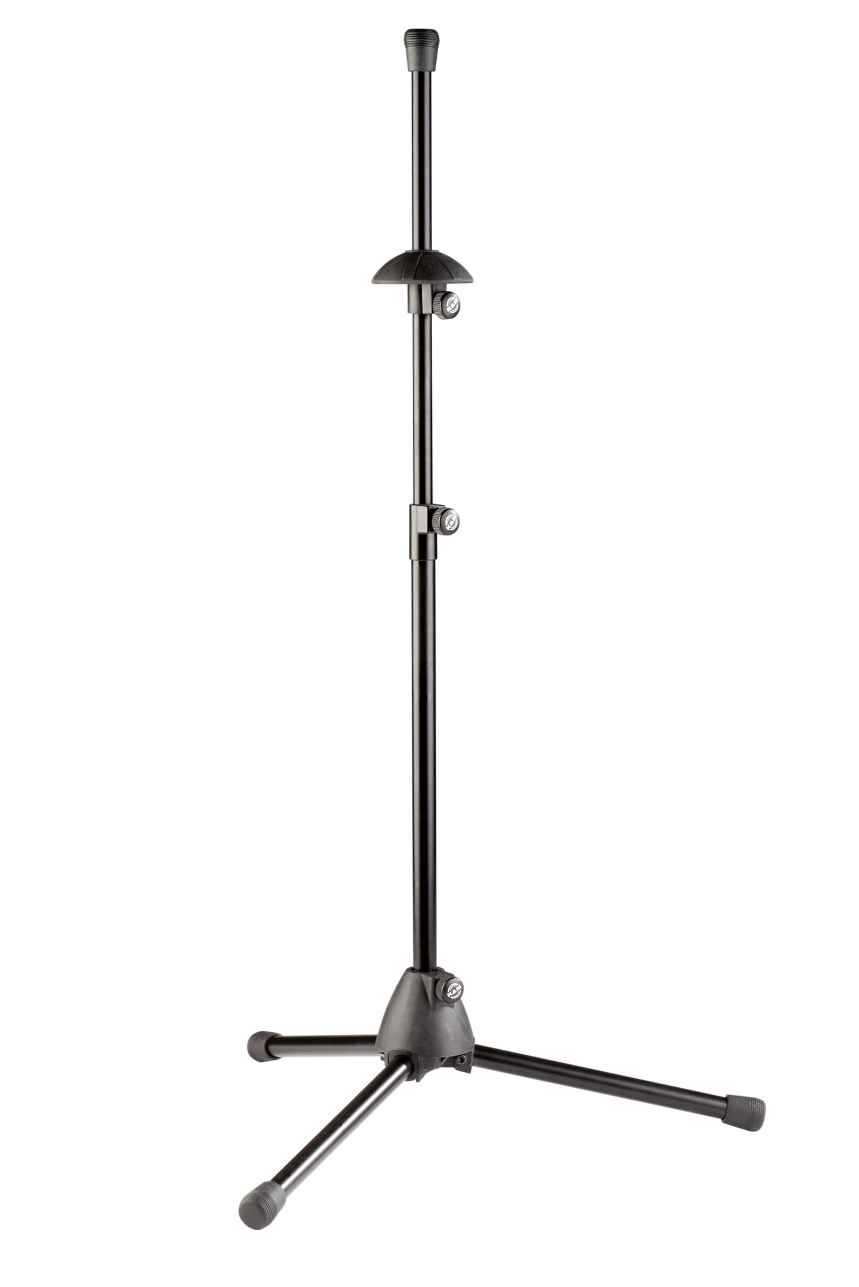 K&M - Konig & Meyer 14985.000.55 Trombone Stand - Industry Standard Fits Trombones and Marching Baritone Horns - Sturdy Folding Leg Base - Professional Grade for all Musicians - German Made - Black