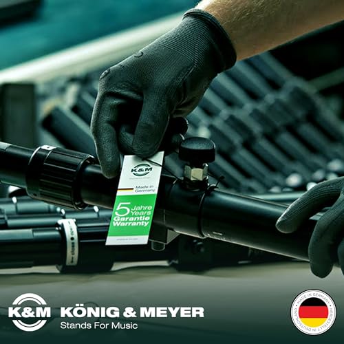 K&M Konig & Meyer 16415.000.55 Harmonica Holder | Industry Standard | Hands Free Harp Neck Brace | Sturdy Adjustable Frame | Professional Grade for all Musicians | German Made | Black