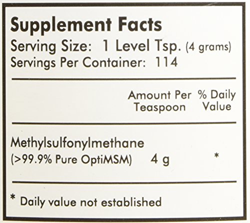 Kala Health MSMPure MSM - 1 lb Fine Powder Crystals, 99.9% Pure Distilled Organic Sulfur Crystals for Joint Health, Skin & Hair, Made in The USA