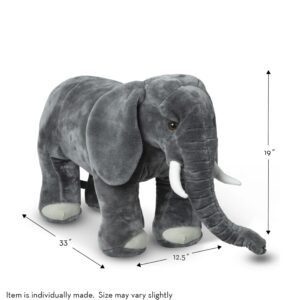 Melissa & Doug Giant Elephant - Lifelike Stuffed Animal (over 3 feet long)