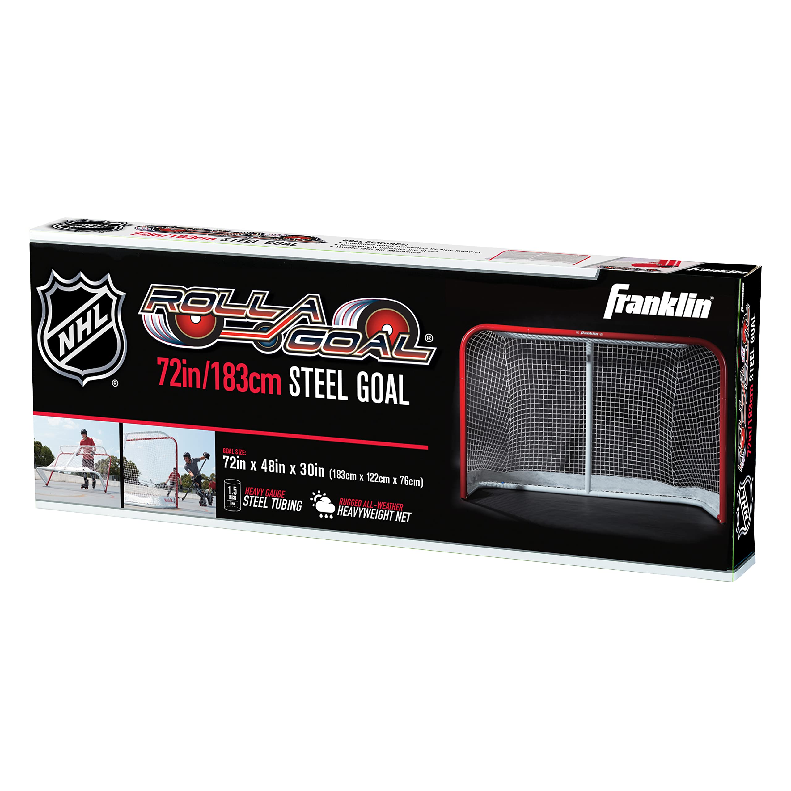 Franklin Sports Hockey Goal - NHL - Steel - 72 x 48 Inch - 1.5 Inch Tubing