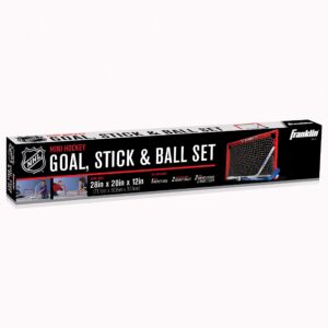 Franklin Sports NHL s Mini Hockey Set - Includes 1 Knee Hockey Goal - 2 Mini Hockey Sticks + 2 Foam Balls - Indoor Mini Hockey Goal + Sticks Set