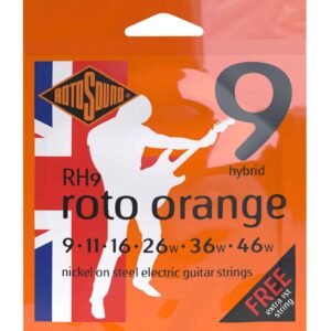 rotosound rh9 nickel hybrid electric guitar strings (9 11 16 26 36 46)