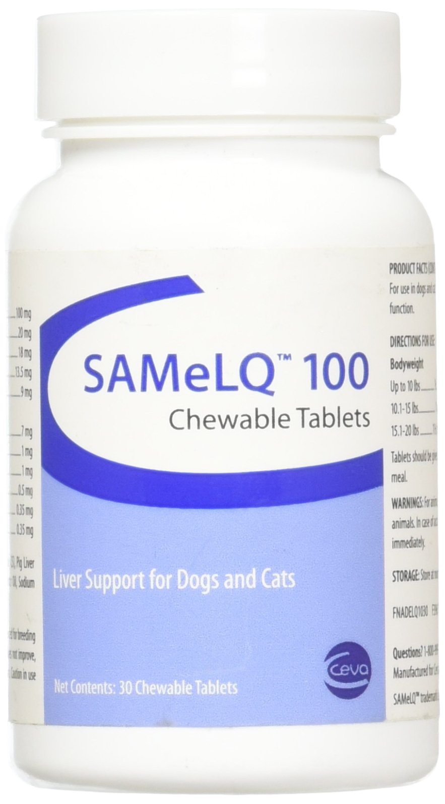 Vitality SAMeLQ 100 Chewable Tablets 30 ct