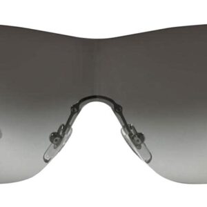 Versace VE 2054 10008G Silver Plastic Shield Sunglasses Grey Gradient Lens