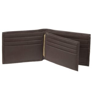 Columbia Men's Coated Leather Extra Capacity Slimfold Wallet, Compact,Rfid Blocking,Slim, Brown, One Size