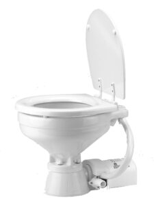 jabsco 37010-1090 electric marine toilet, push button operation, macerator, household size, 12 volt