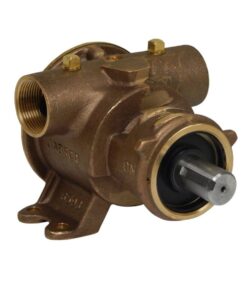 jabsco 6400-1051 marine pulley driven flexible impeller pedestal mount pump (62-gpm, neoprene impeller, full cam, mechanical seal, 1.25" npt horizontal port, short shaft for caterpillar engines),bronze