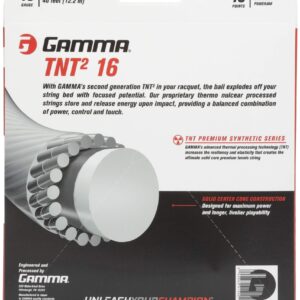 Gamma TNT2 16G Tennis String, White