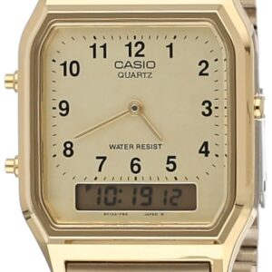 Casio Men's AQ-230GA-9D Gold Analog & Digital with Index Watch