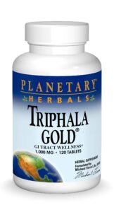 planetary herbals triphala gold 1000mg extra strength ayurvedic - 120 tablets