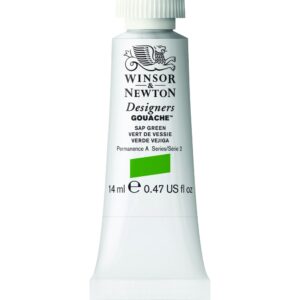 winsor & newton designer's gouache, 14 ml (0.47oz) tube, sap green