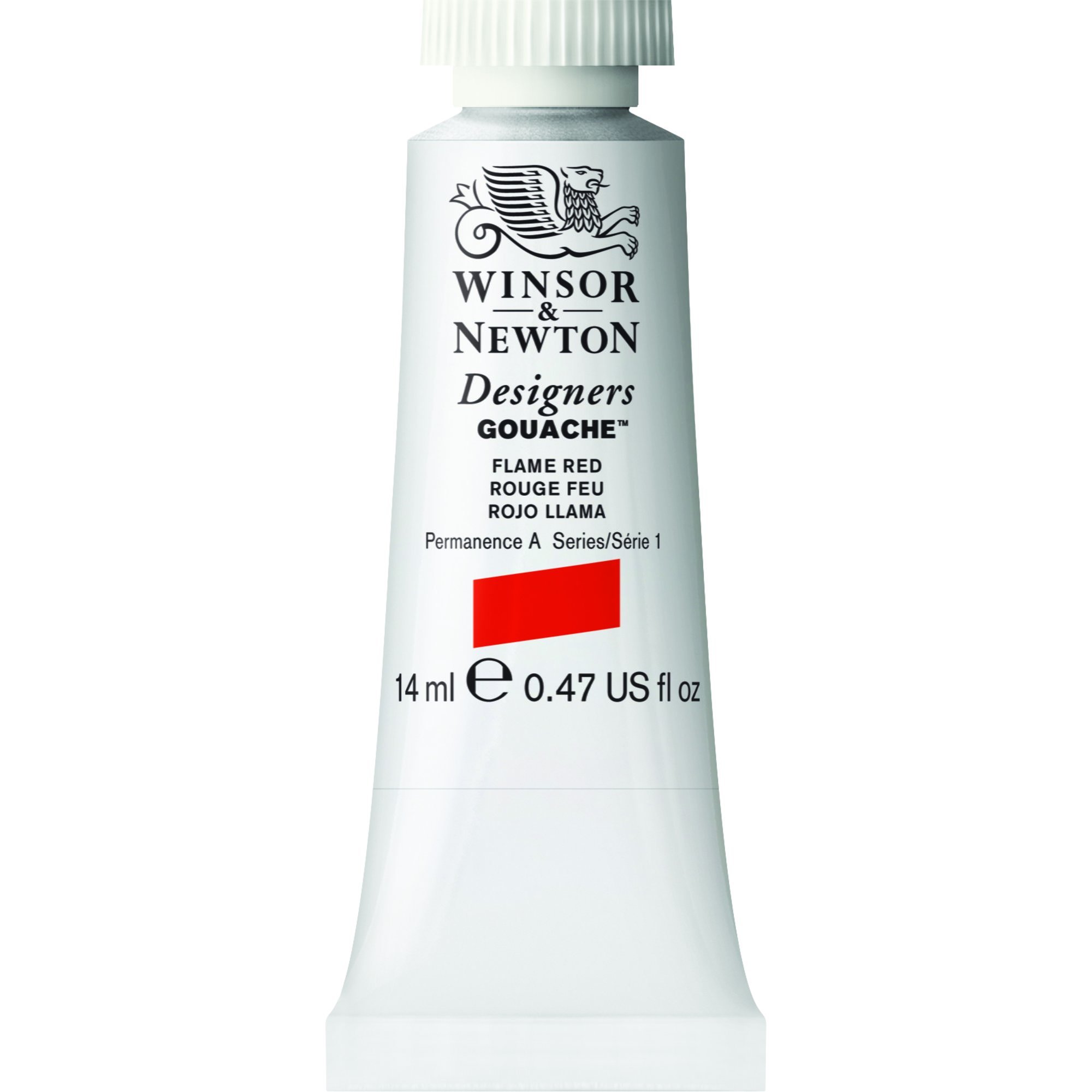 Winsor & Newton Designer's Gouache, 14 ml (0.47oz) tube, Flame Red