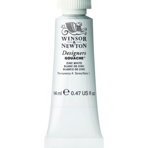 winsor & newton designer's gouache, 14 ml (0.47oz) tube, zinc white