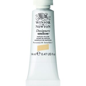 winsor & newton designer's gouache, 14 ml (0.47oz) tube, naples yellow