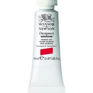 winsor & newton designer's gouache, 14 ml (0.47oz) tube, primary red