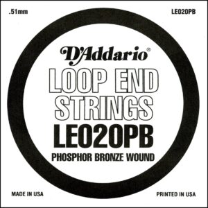 d'addario le020pb phosphor bronze loop end single string, 020